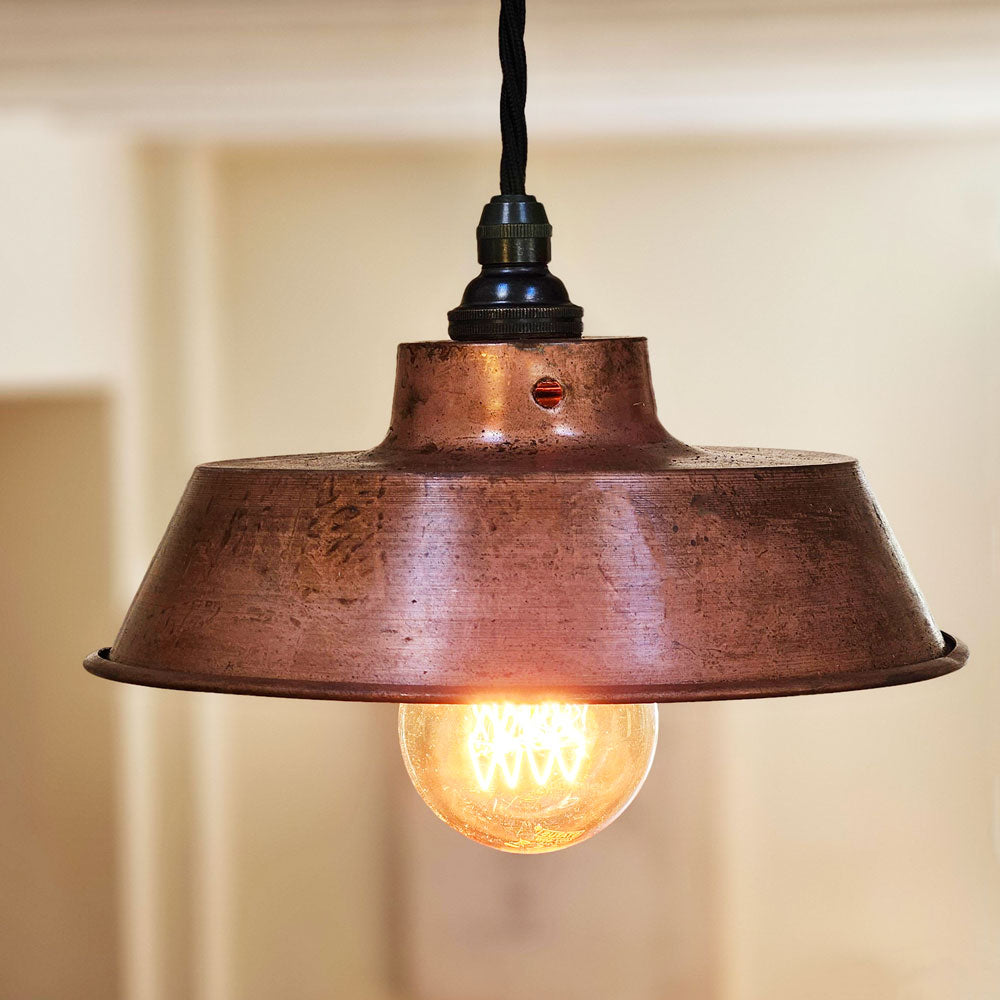Antique Copper Pendant Shade - Bistro pendant shade - Pendant light
