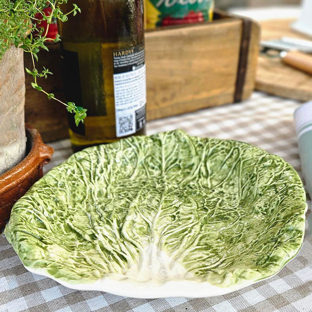 Cabbage Plate - Cabbage ware plate - Ceramic cabbage dish – Bowley ...