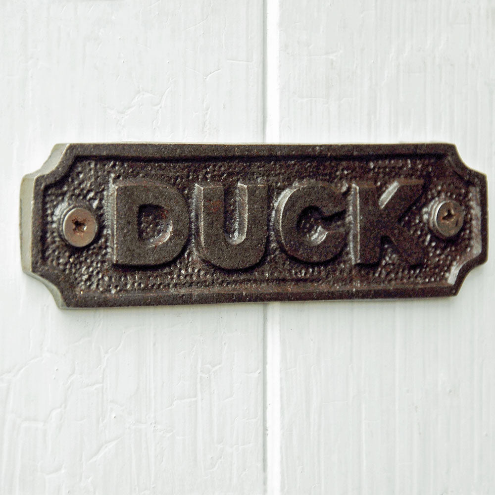 Low beam duck sign - Low doorway duck sign - Duck your head sign ...