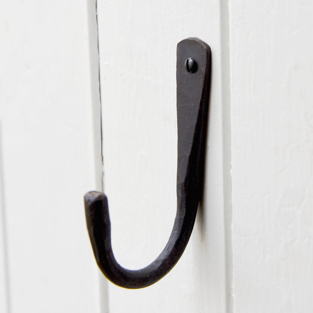 Flat Iron Black Wall Hook - wall hook - rustic hook - towel hook ...