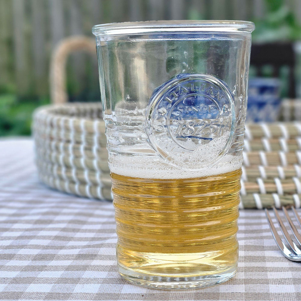 Italian Glass Tumbler- Beer glass - Highball glass - Drinking glass ...