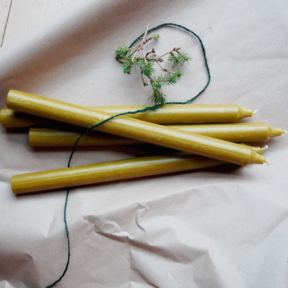 Light Green Rustic Danish Dinner Candle – Bowley & Jackson