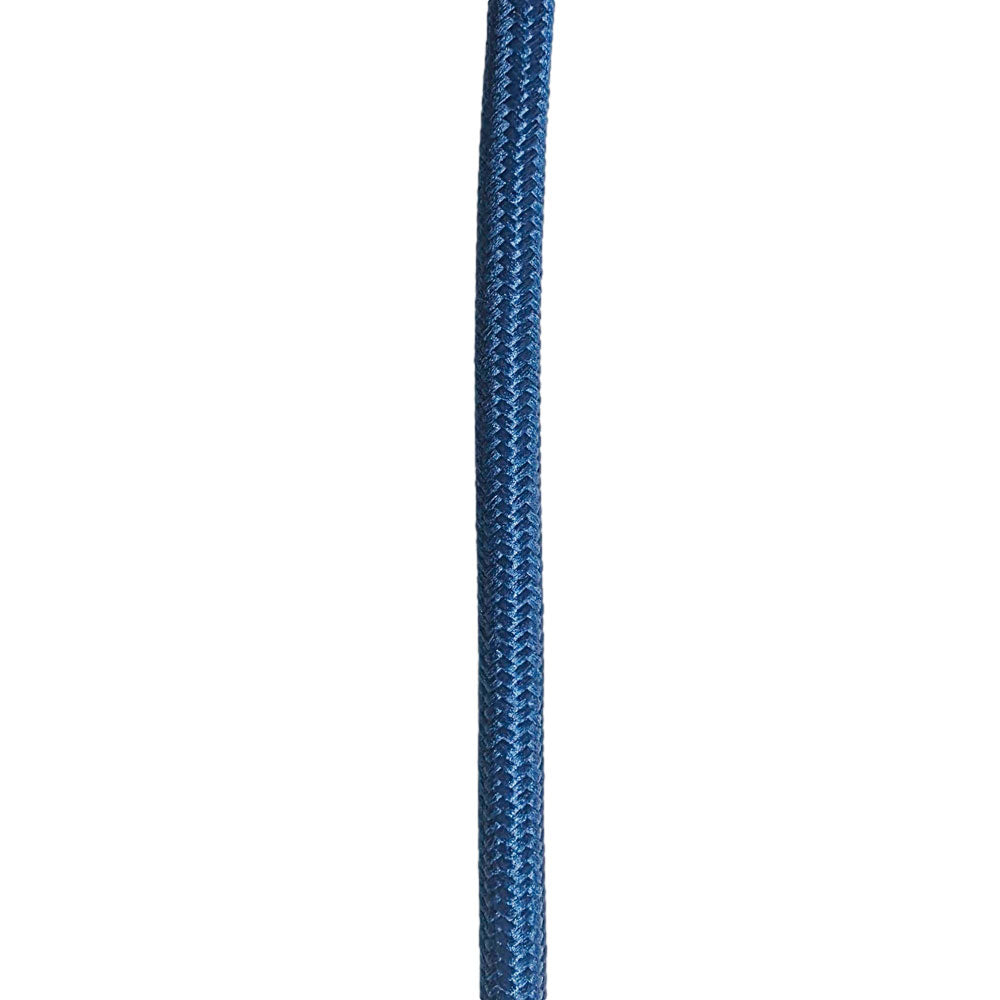 Blue Braided Cable - Blue fabric lighting flex -Braided lighting cable ...