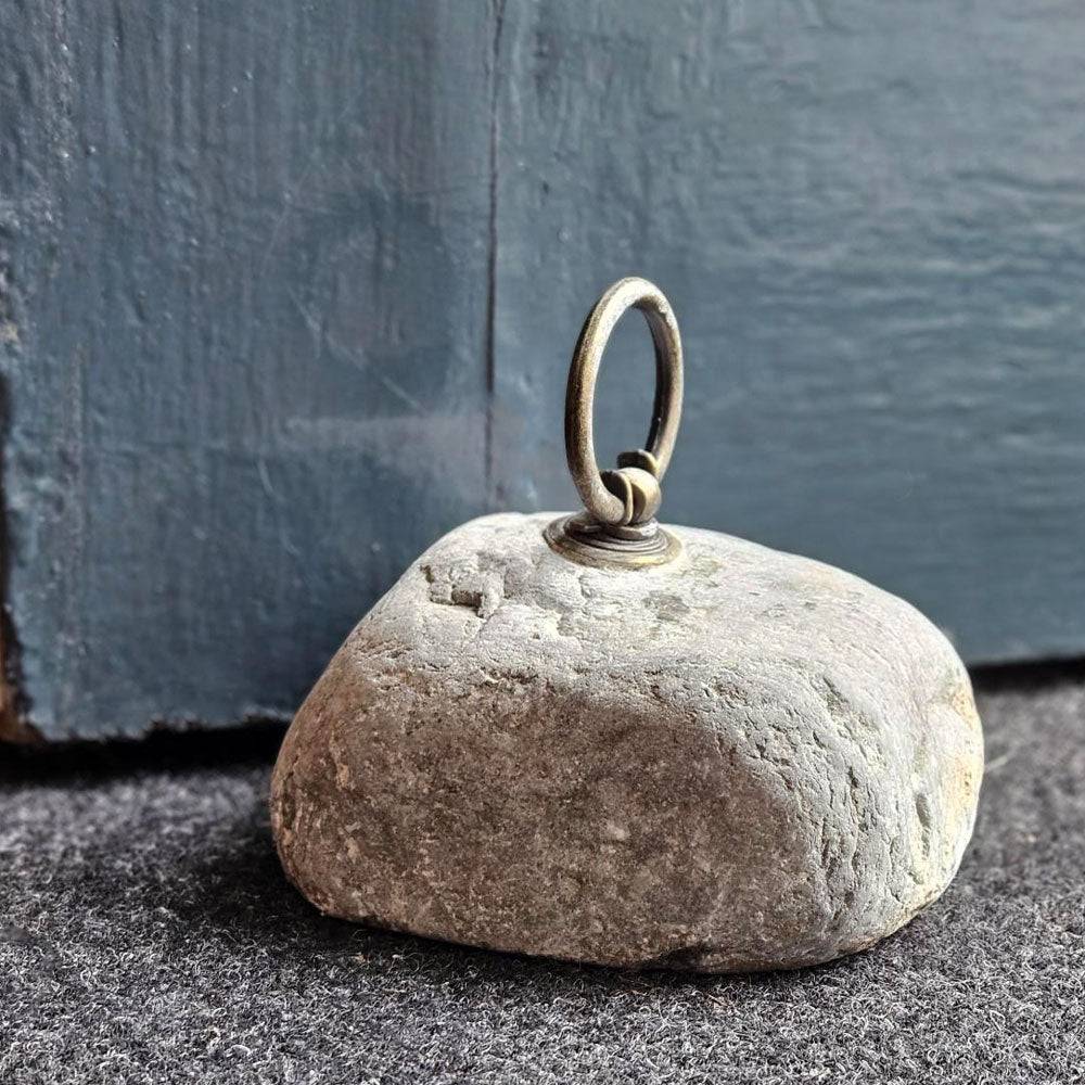 Grey Stone Doorstop - heavy doorstop - natural doorstop - door stop ...