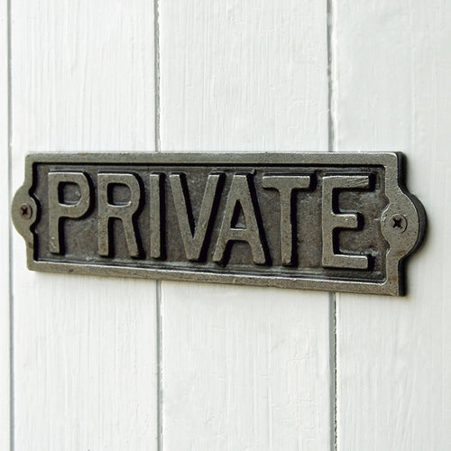 Metal private door sign – Bowley & Jackson