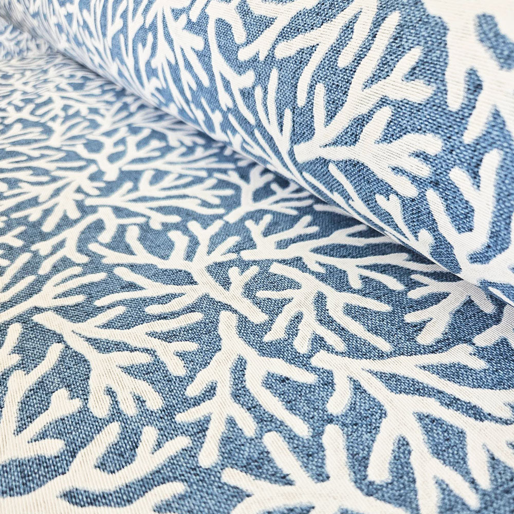 Blue Reef Oilcloth Tablecloth -Wipeclean tablecloth - Blue tablecloth