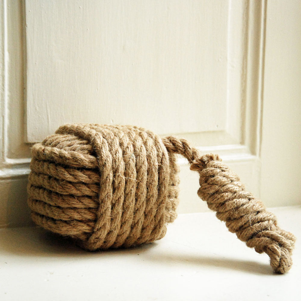 Rope knot door stop - monkeys fist door stop - Door wedge - door stay ...
