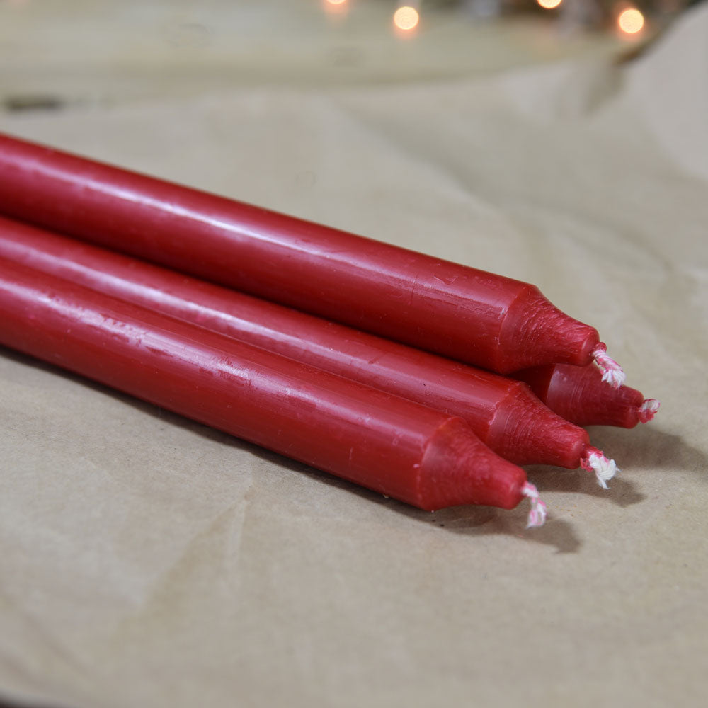 Red Long Dinner Candle - Red tall candle - Danish red dinner candle ...