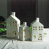 Tea Light Houses - Christmas tea light house - Ceramic light up houses